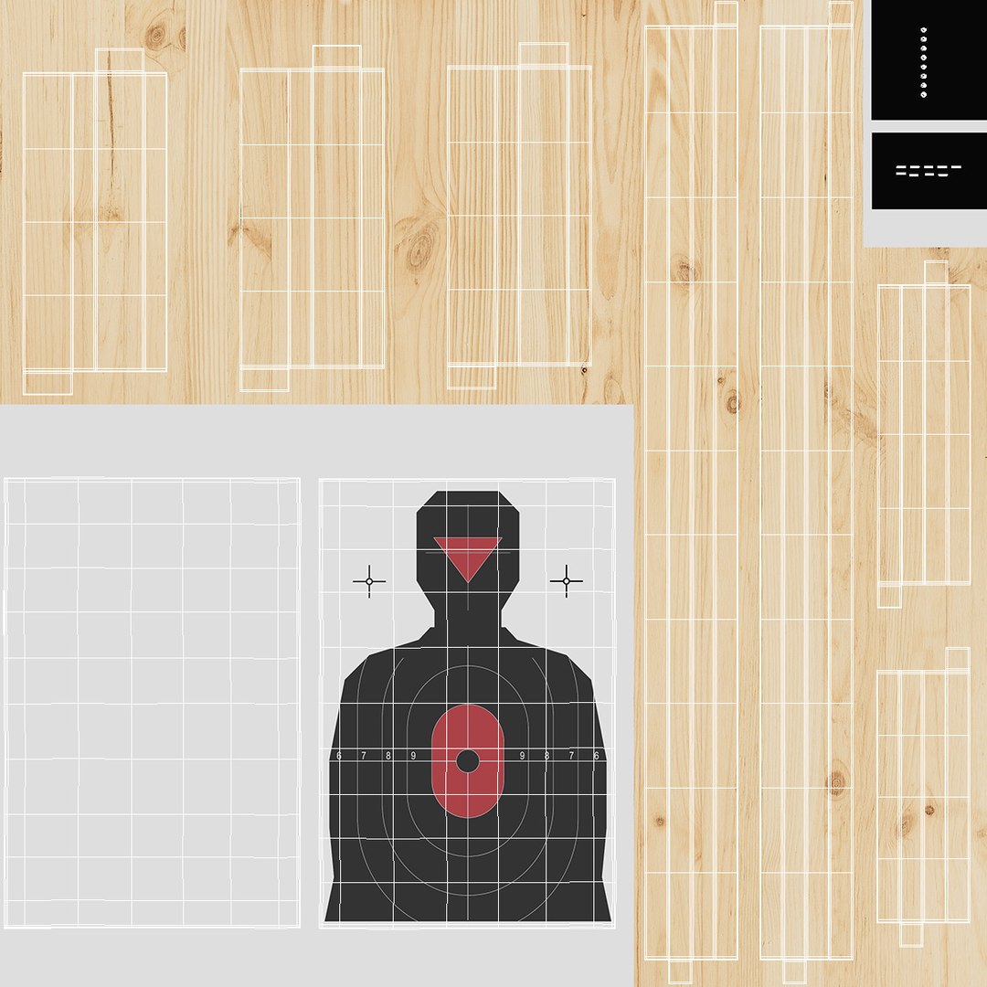 Shooting Target Silhouette Red Center Model - TurboSquid 1985980