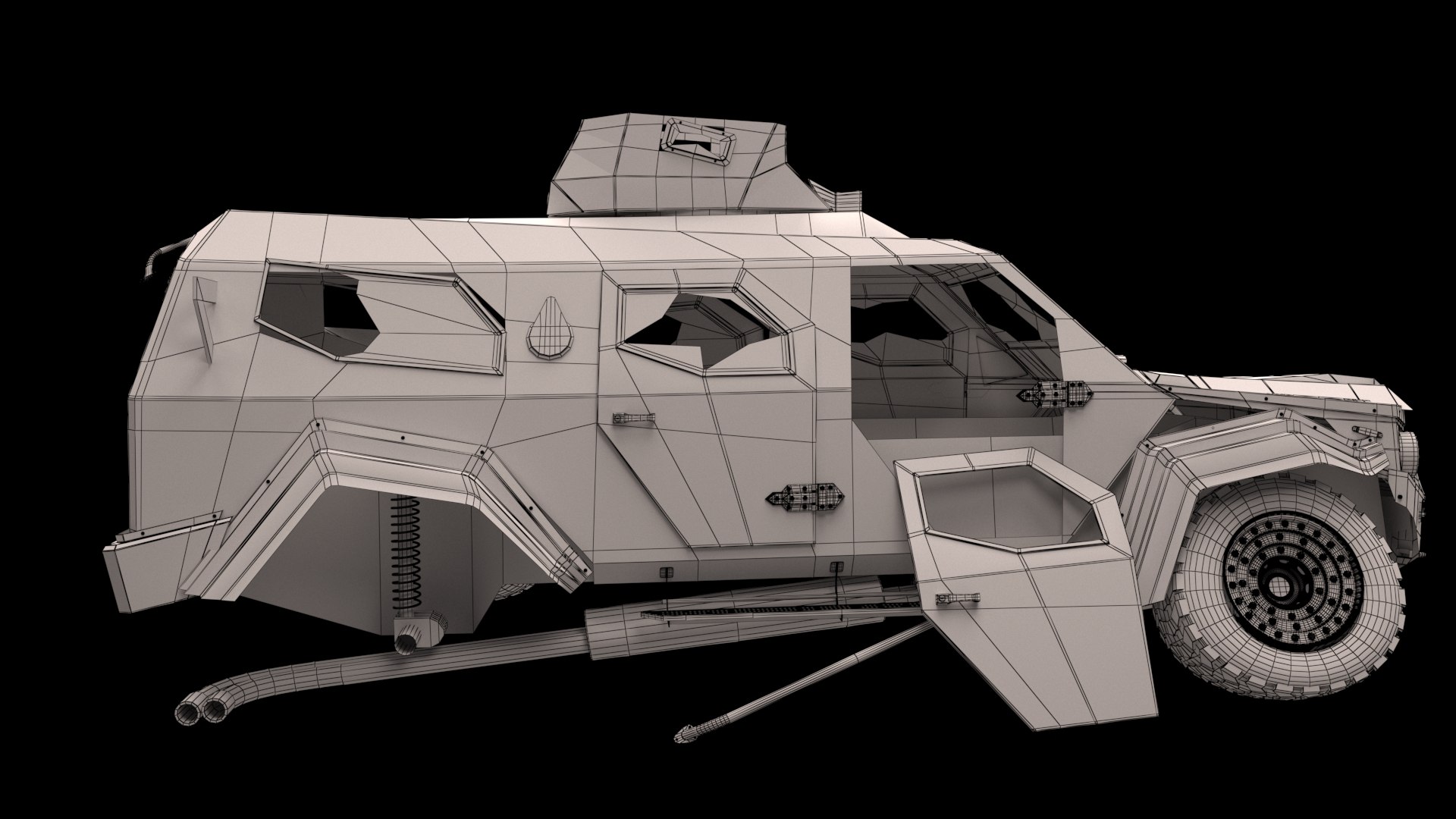 3D Damaged Terradyne Gurkha Lapv - TurboSquid 1467643