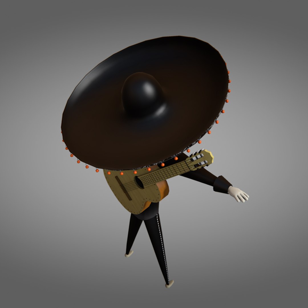 3d Max Cartoon Mariachi