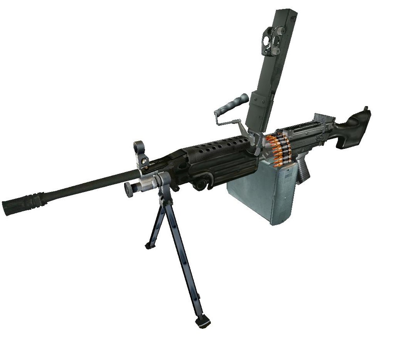 3d Automatic Rifle M249 Saw Model