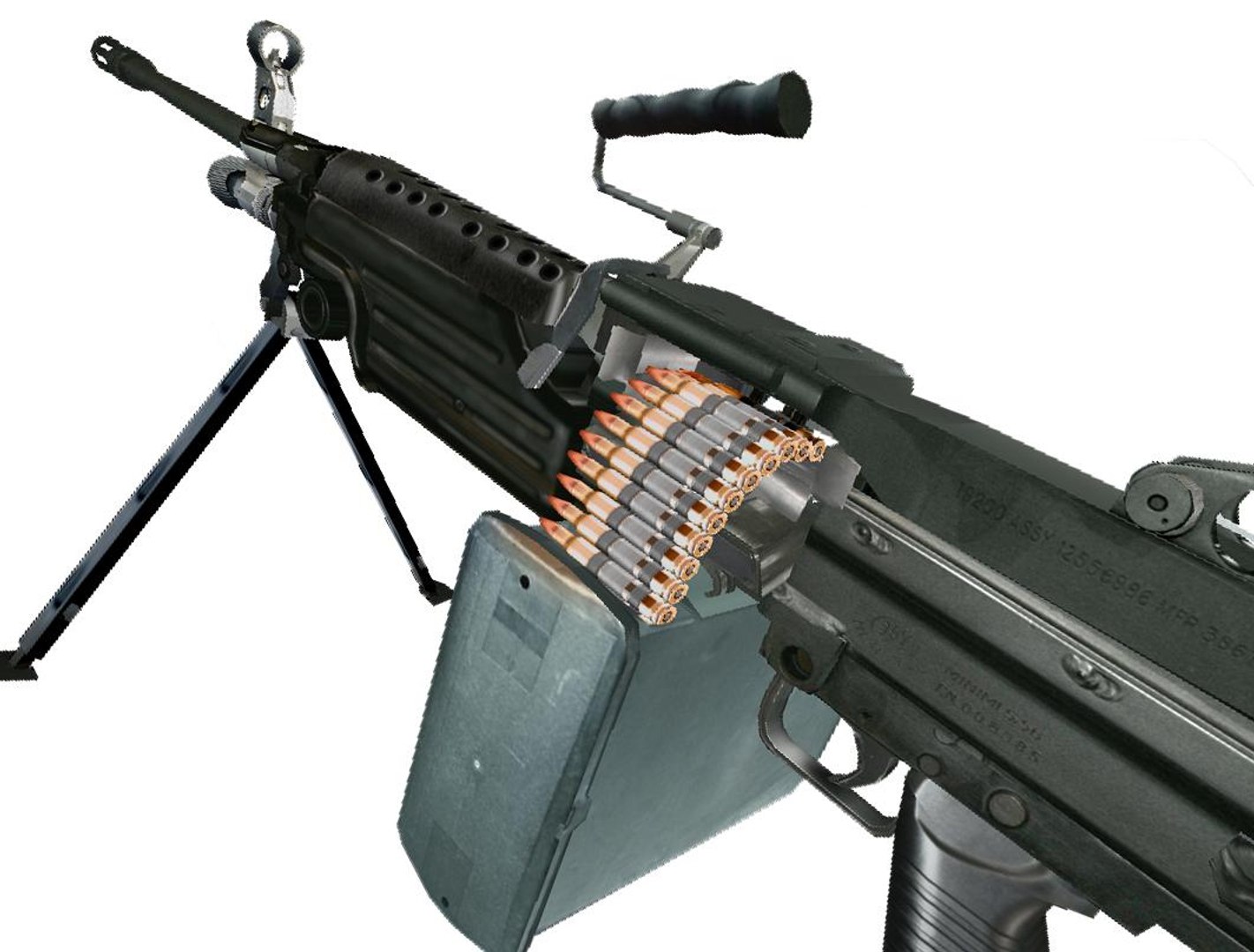 3d Automatic Rifle M249 Saw Model