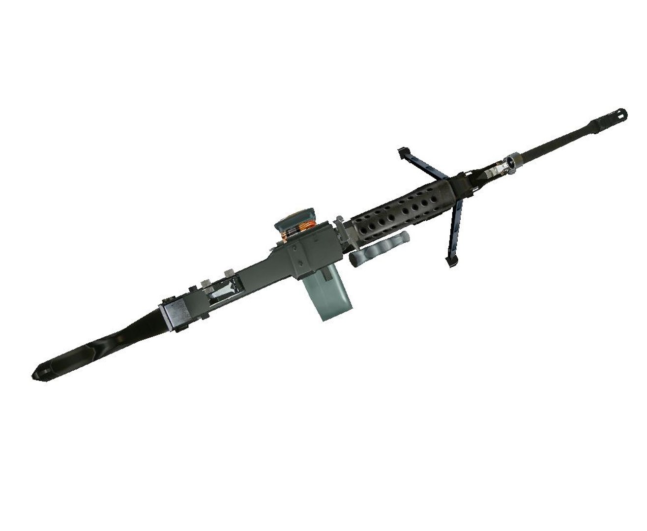 3d Automatic Rifle M249 Saw Model