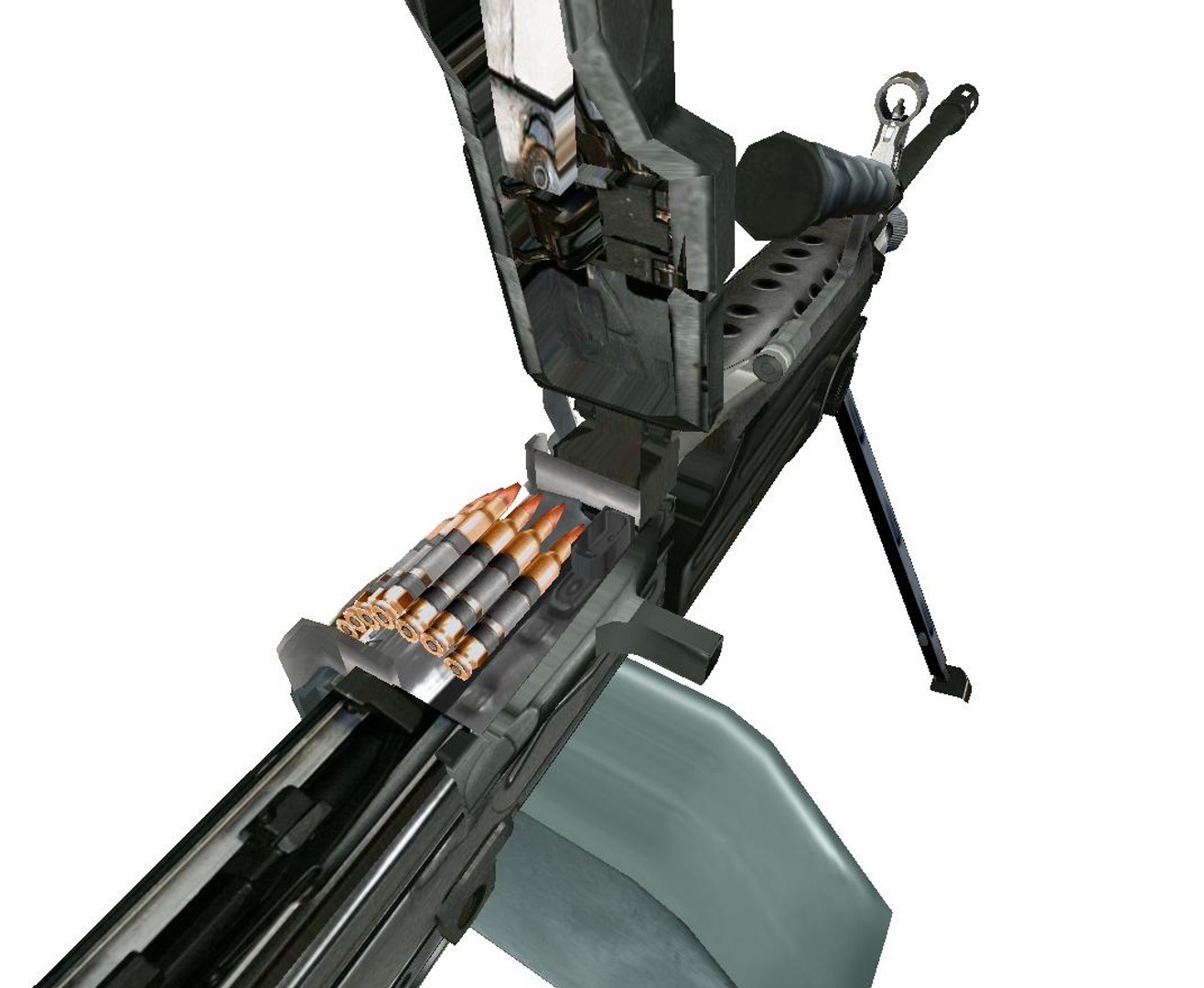 3d Automatic Rifle M249 Saw Model