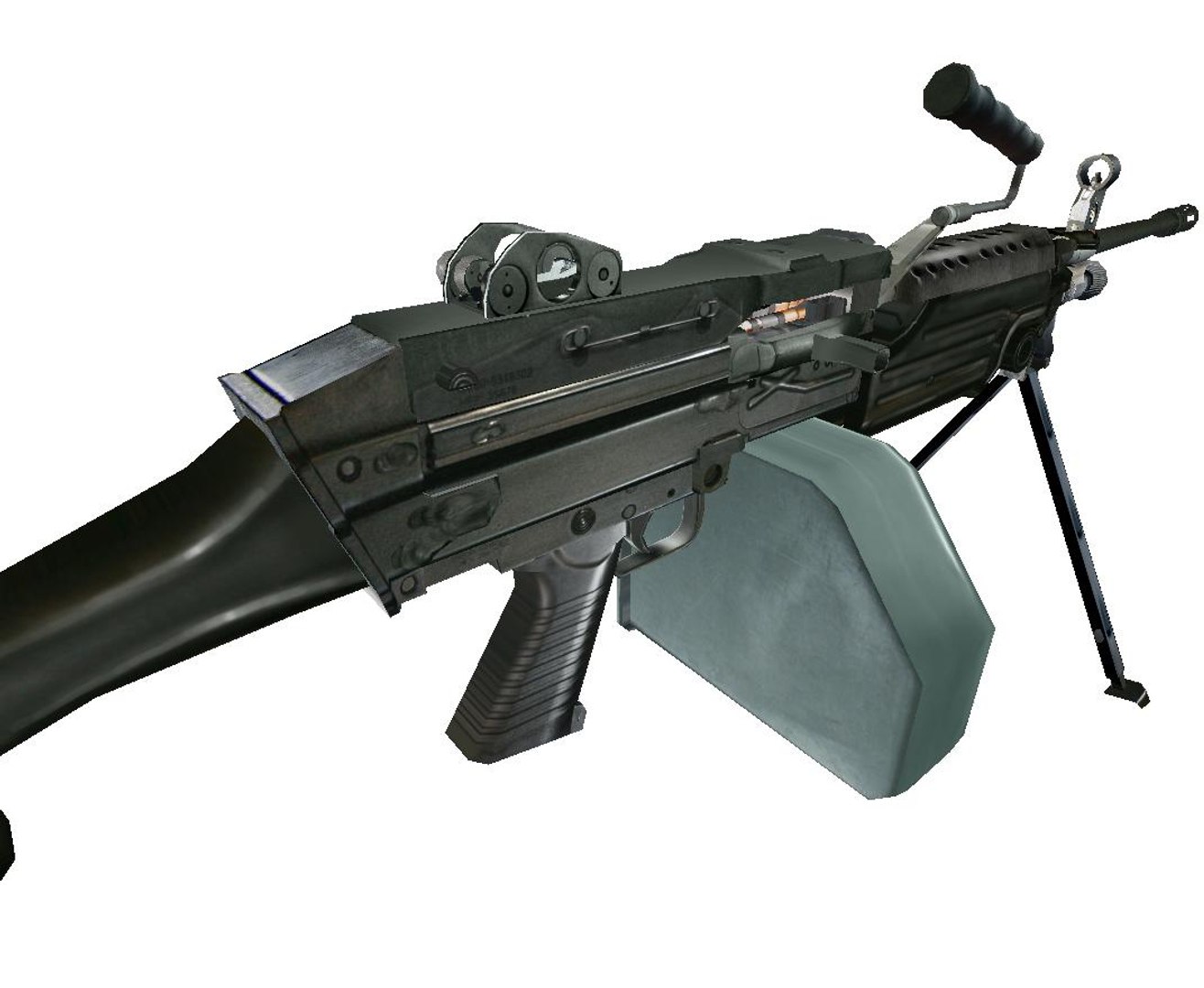3d Automatic Rifle M249 Saw Model