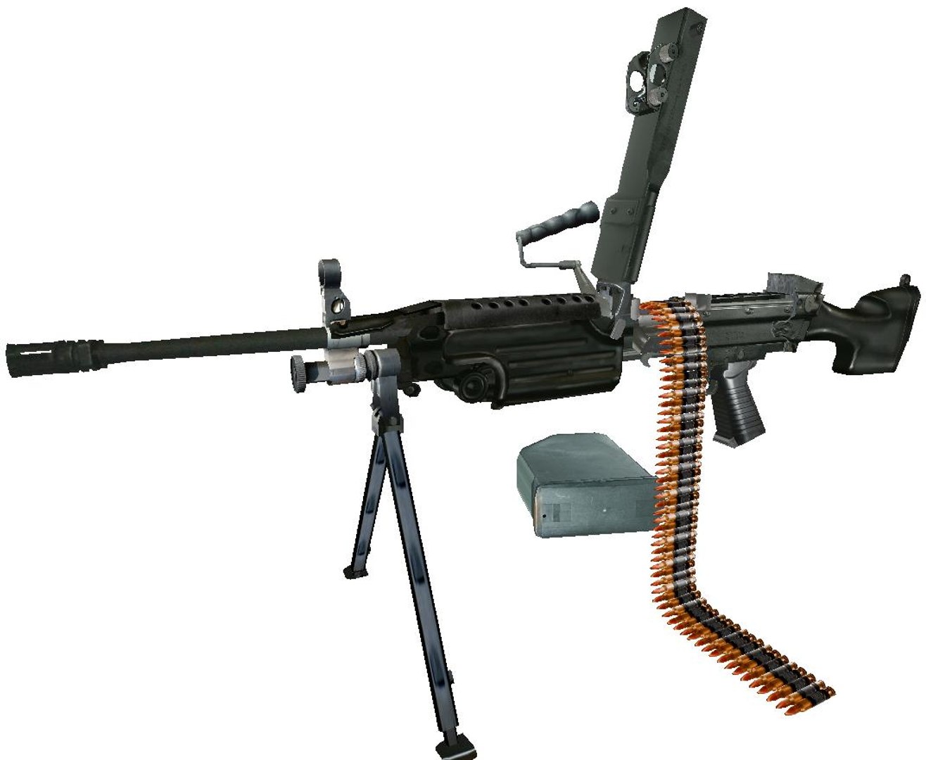 3d Automatic Rifle M249 Saw Model
