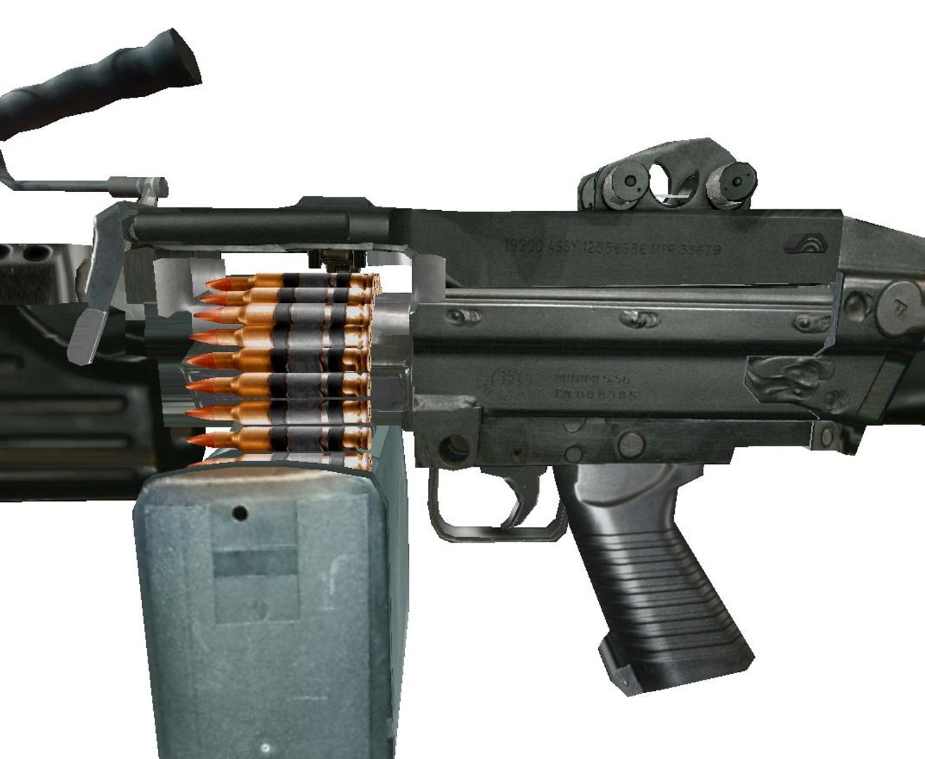 3d Automatic Rifle M249 Saw Model