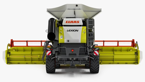 modelo 3d CLAAS LEXION 8900 Wheeled Combine Harvester and Claas Xerion ...