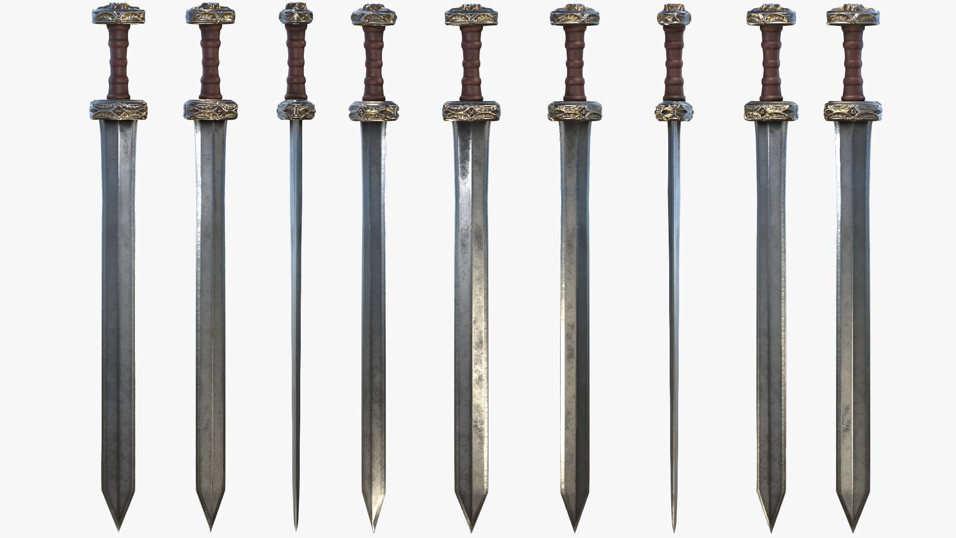 Fantasy Sword RPG Roman Spatha Gladius Xiphos Knife One Handed Machete ...