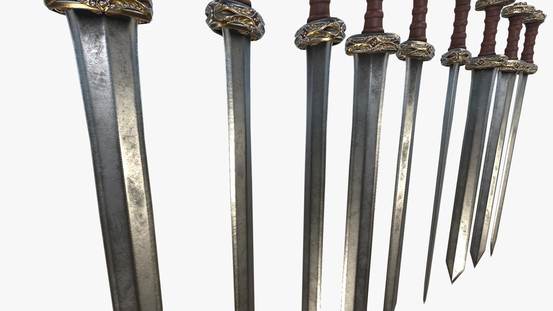 Fantasy Sword RPG Roman Spatha Gladius Xiphos Knife One Handed Machete ...