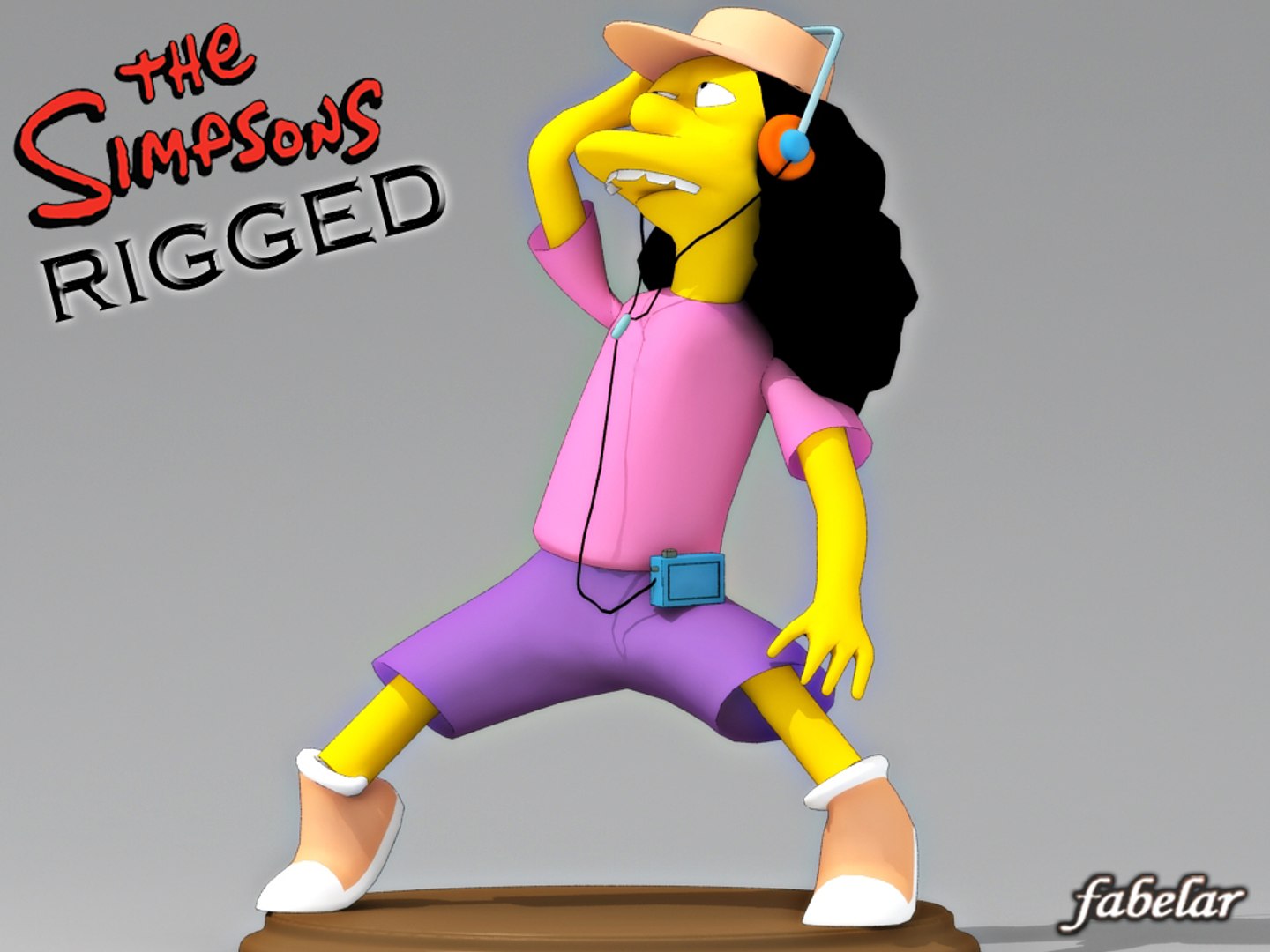3d Model Otto Mann Simpsons Rigged Biped