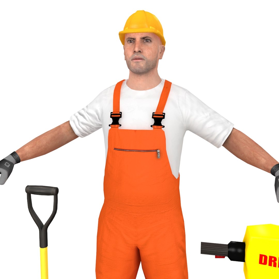 3D rigged worker - TurboSquid 1325620