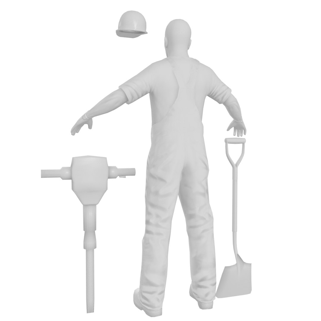 3D rigged worker - TurboSquid 1325620