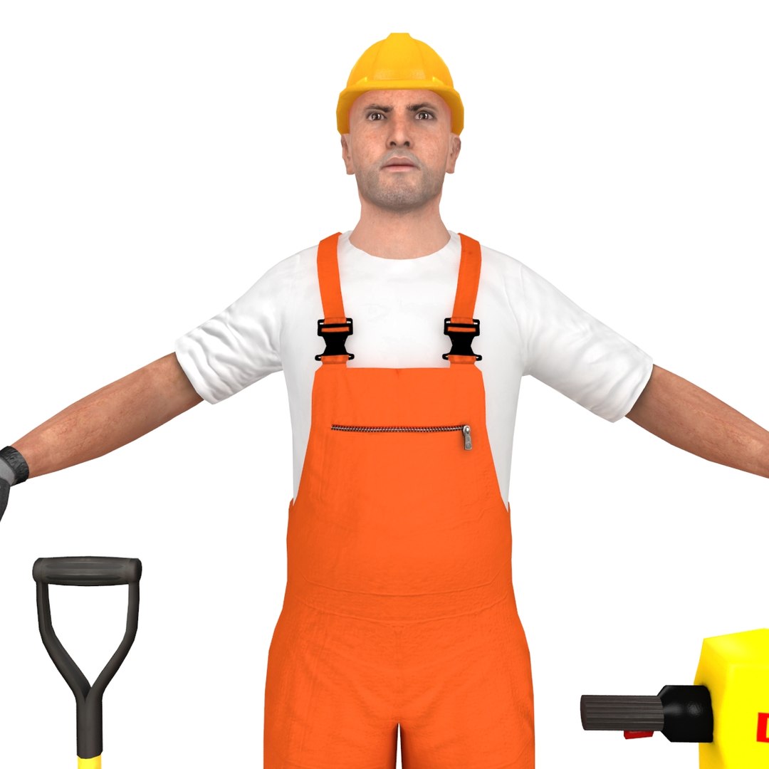 3D rigged worker - TurboSquid 1325620