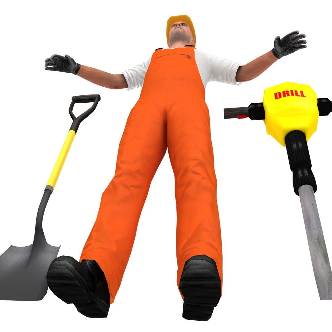 3D rigged worker - TurboSquid 1325620