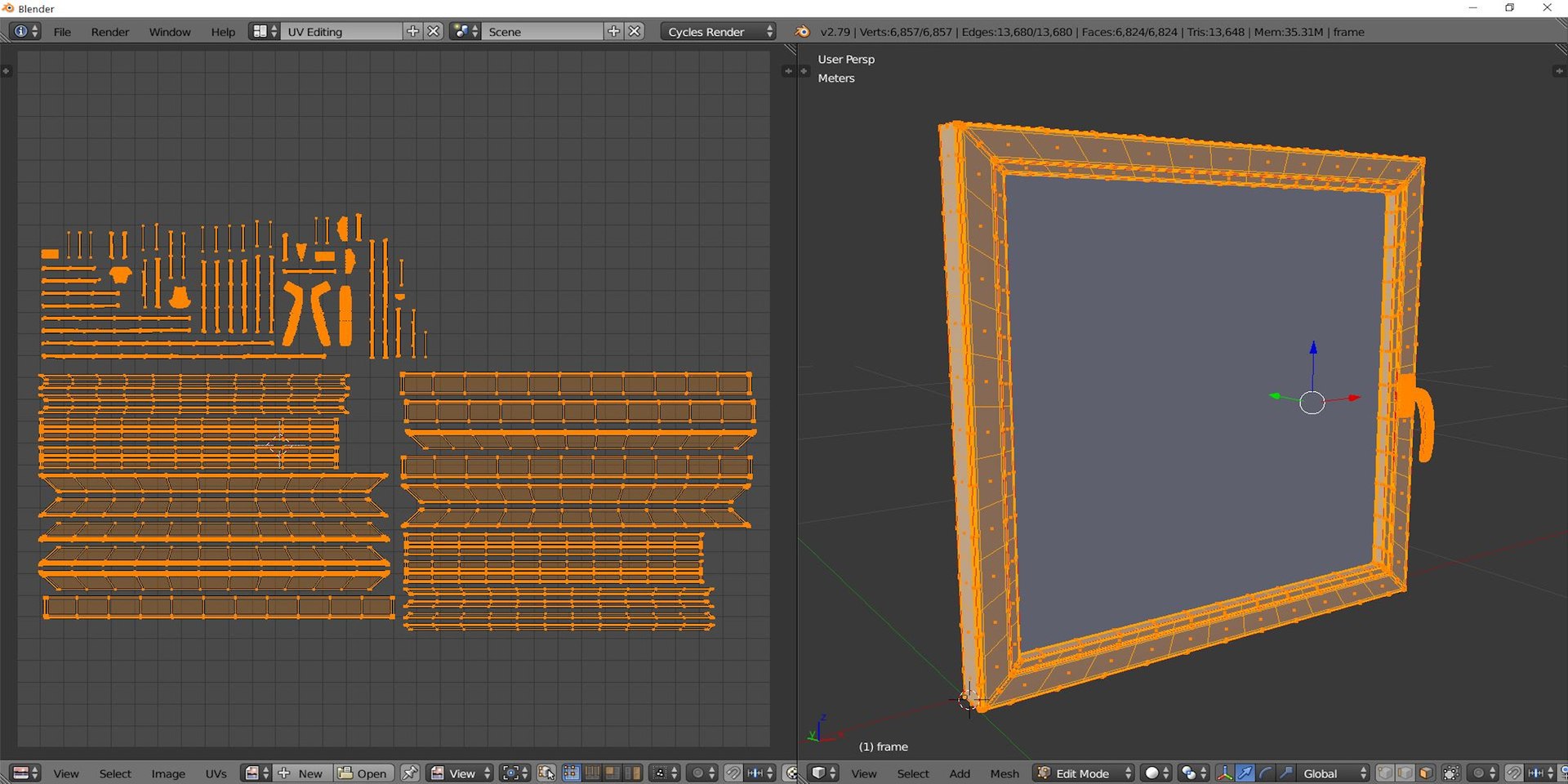 Square Window Frame 3D - TurboSquid 1700610