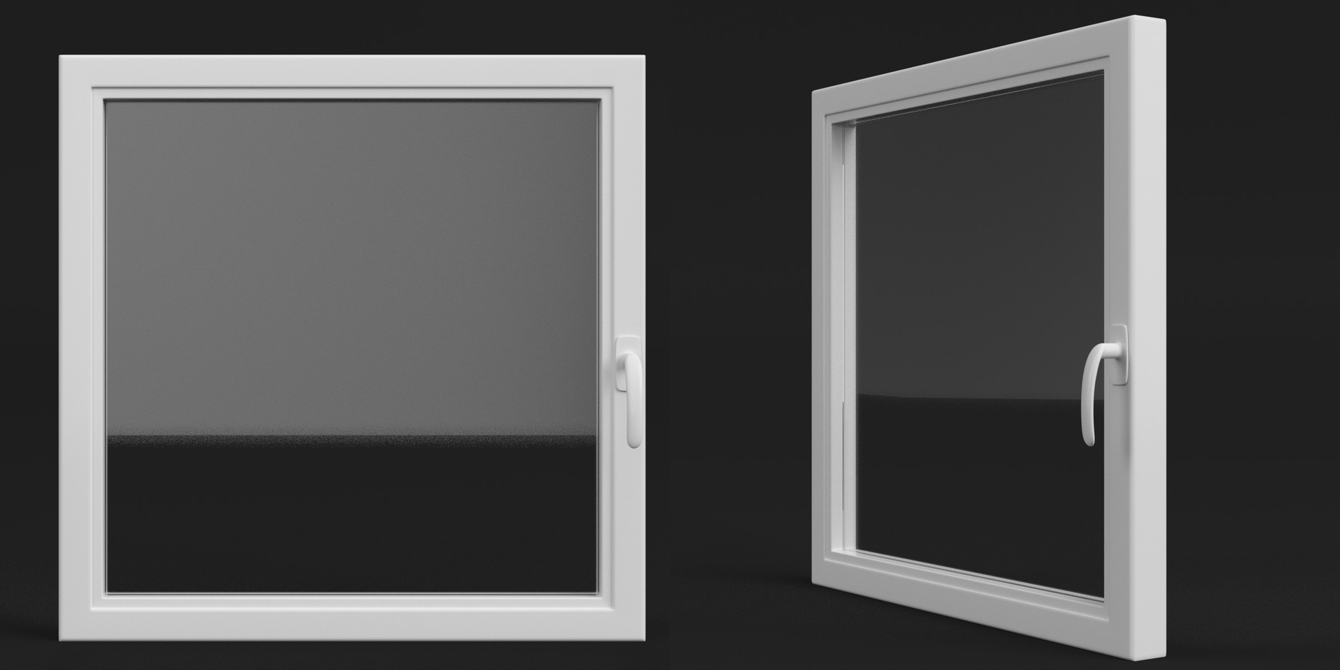 Square window frame 3D - TurboSquid 1700610