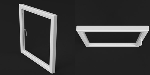 Square window frame 3D - TurboSquid 1700610