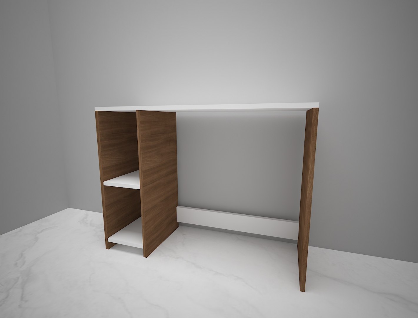 3D Wooden ComputerStudy Table Model - TurboSquid 1772752