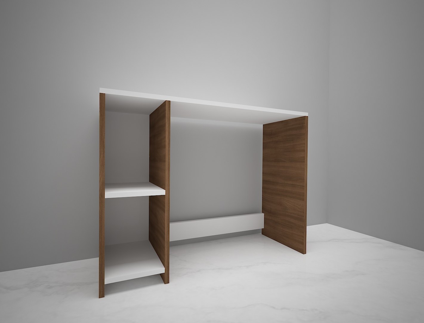 3D Wooden ComputerStudy Table Model - TurboSquid 1772752