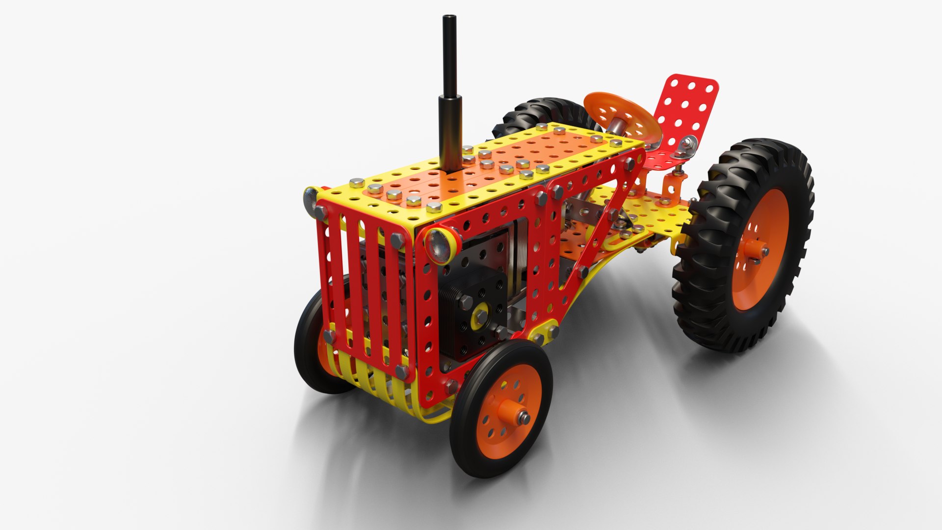 Metal Toy Kit Tractor Model - TurboSquid 1820484