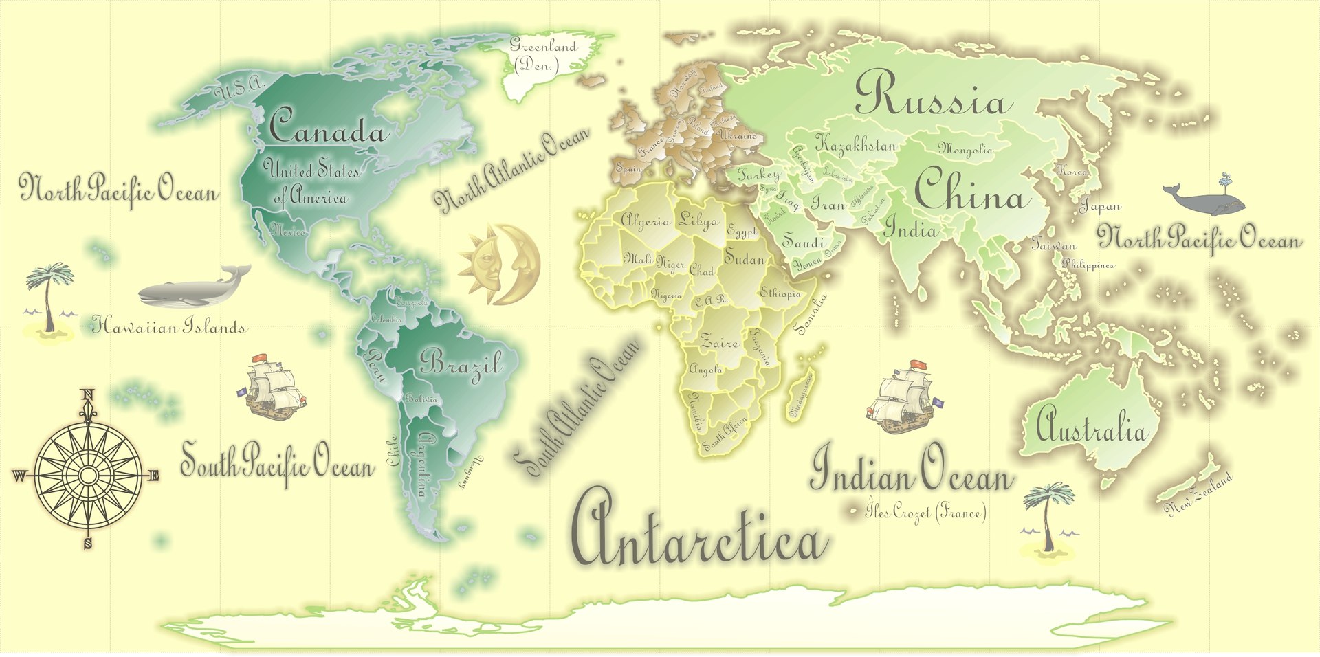 World Map Unfold Texture 3d 3D Model - TurboSquid 1740174