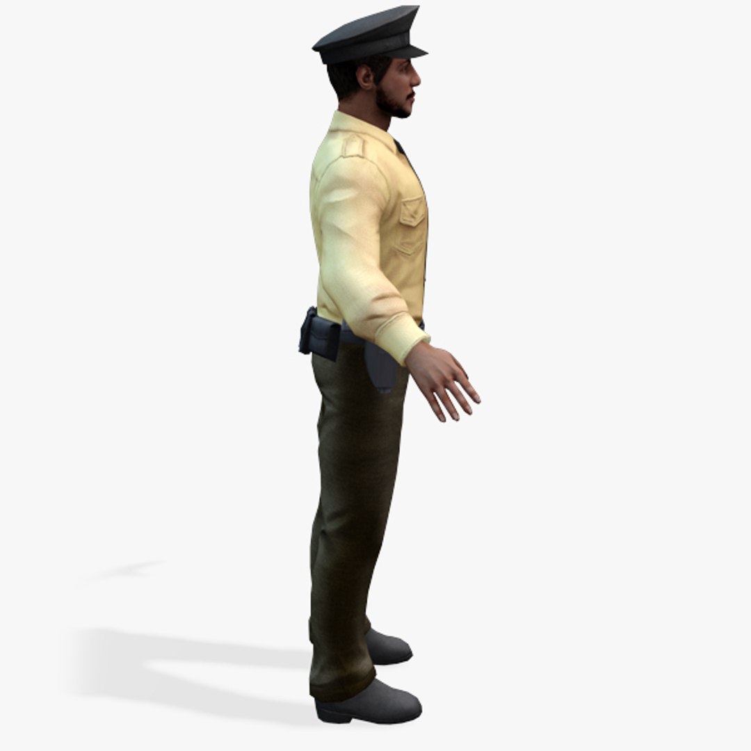 3d Games Arabic Civilians Guard Model