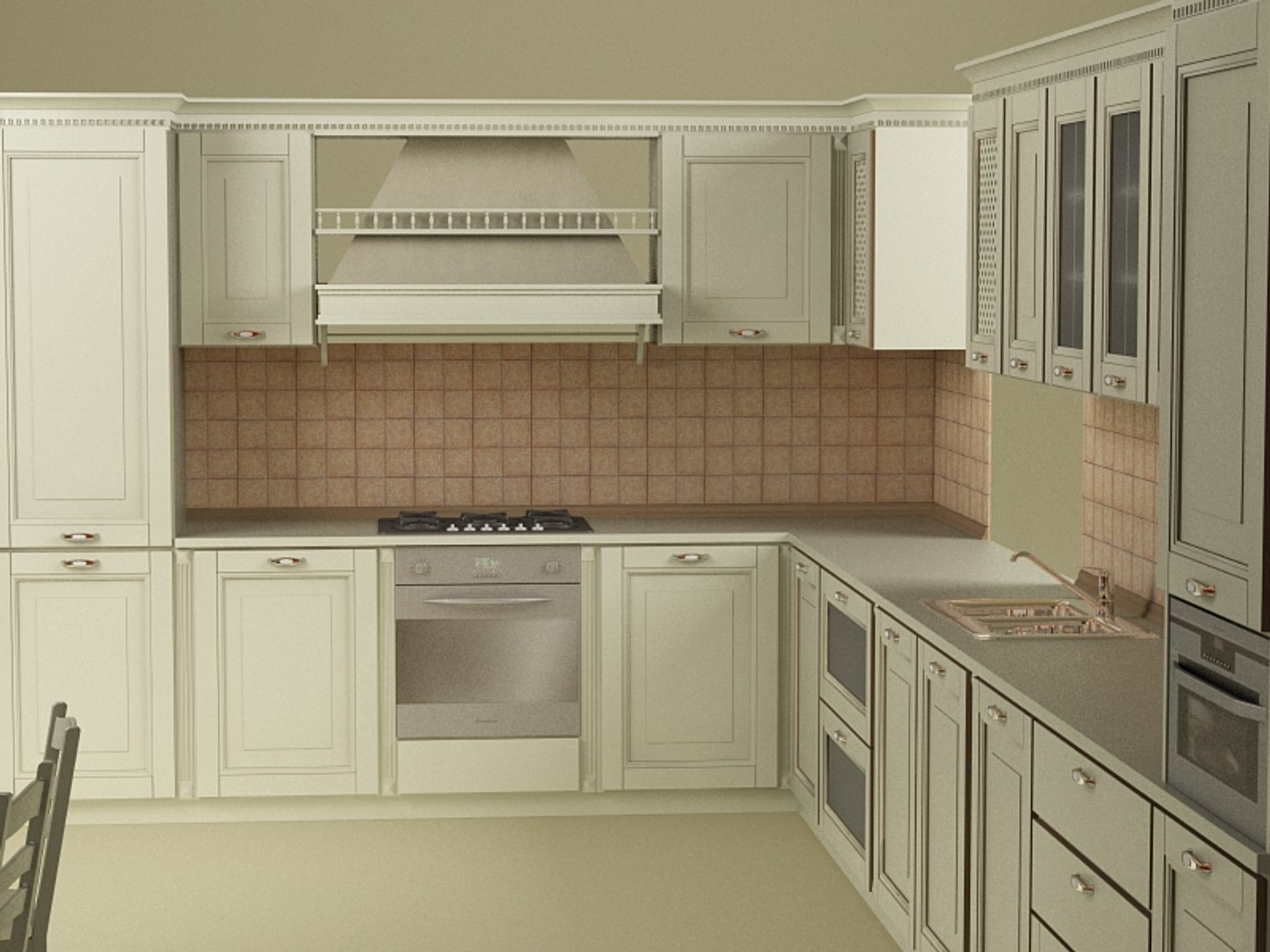 3ds Max Kitchen Bonet