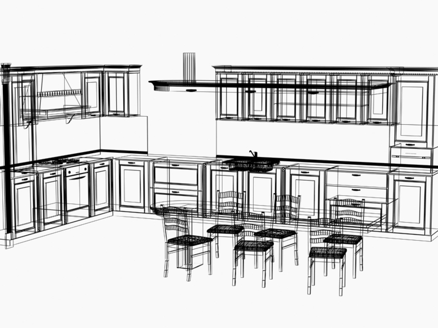 3ds Max Kitchen Bonet