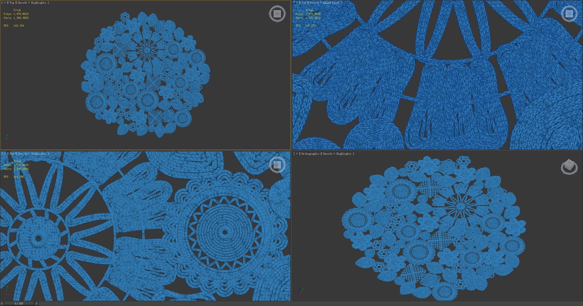 3d Model Crochet-rugs