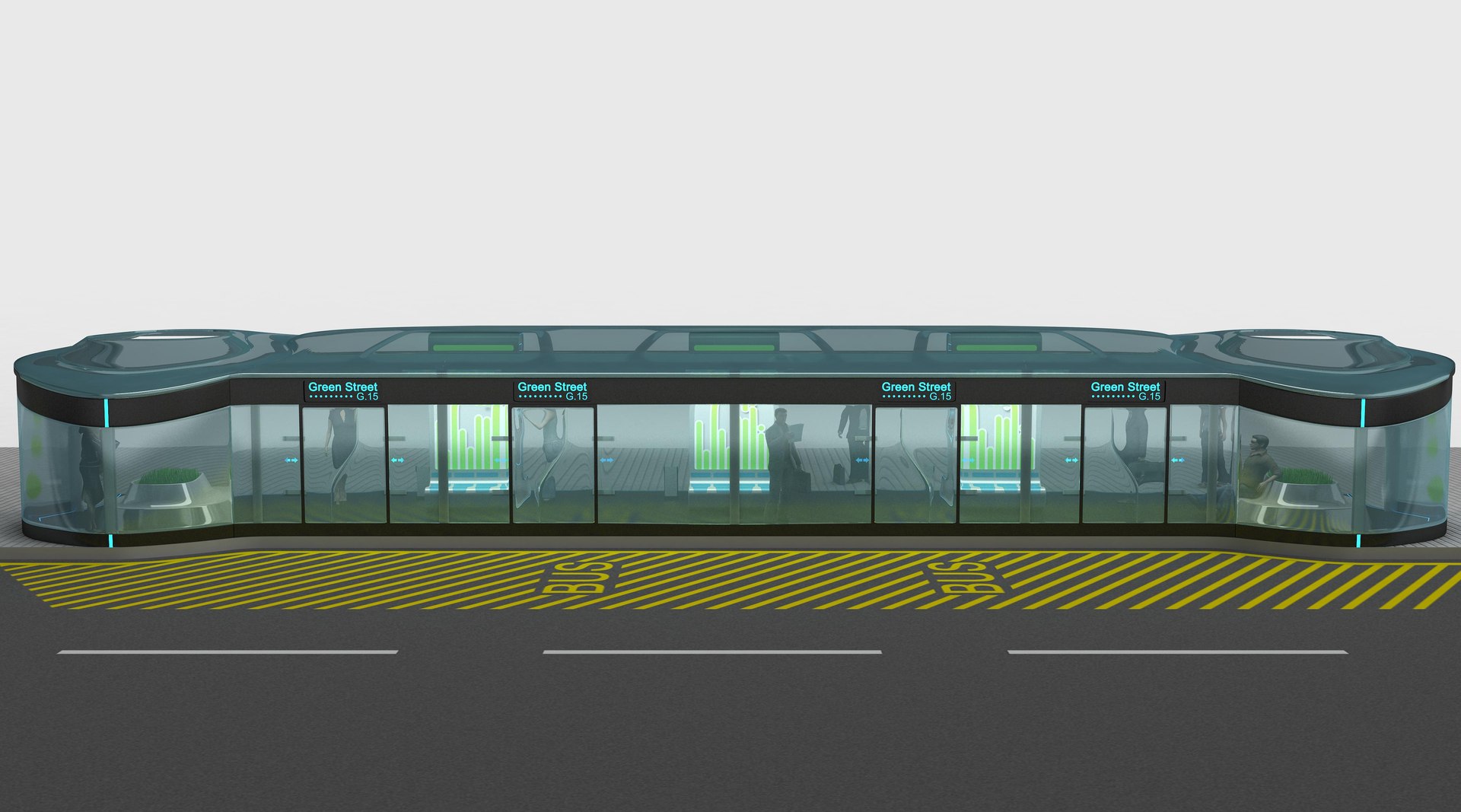 Bus Stop Design 3d Model
