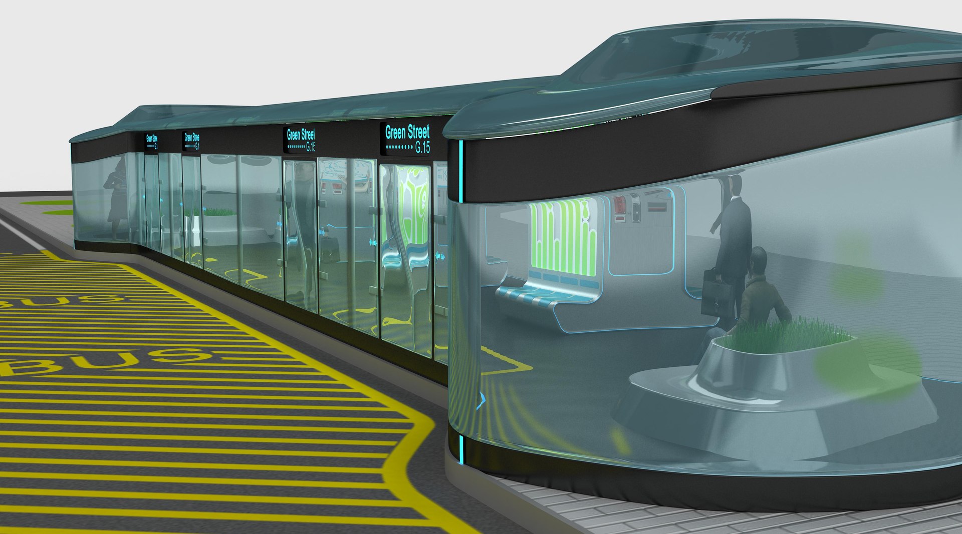 Bus Stop Design 3d Model