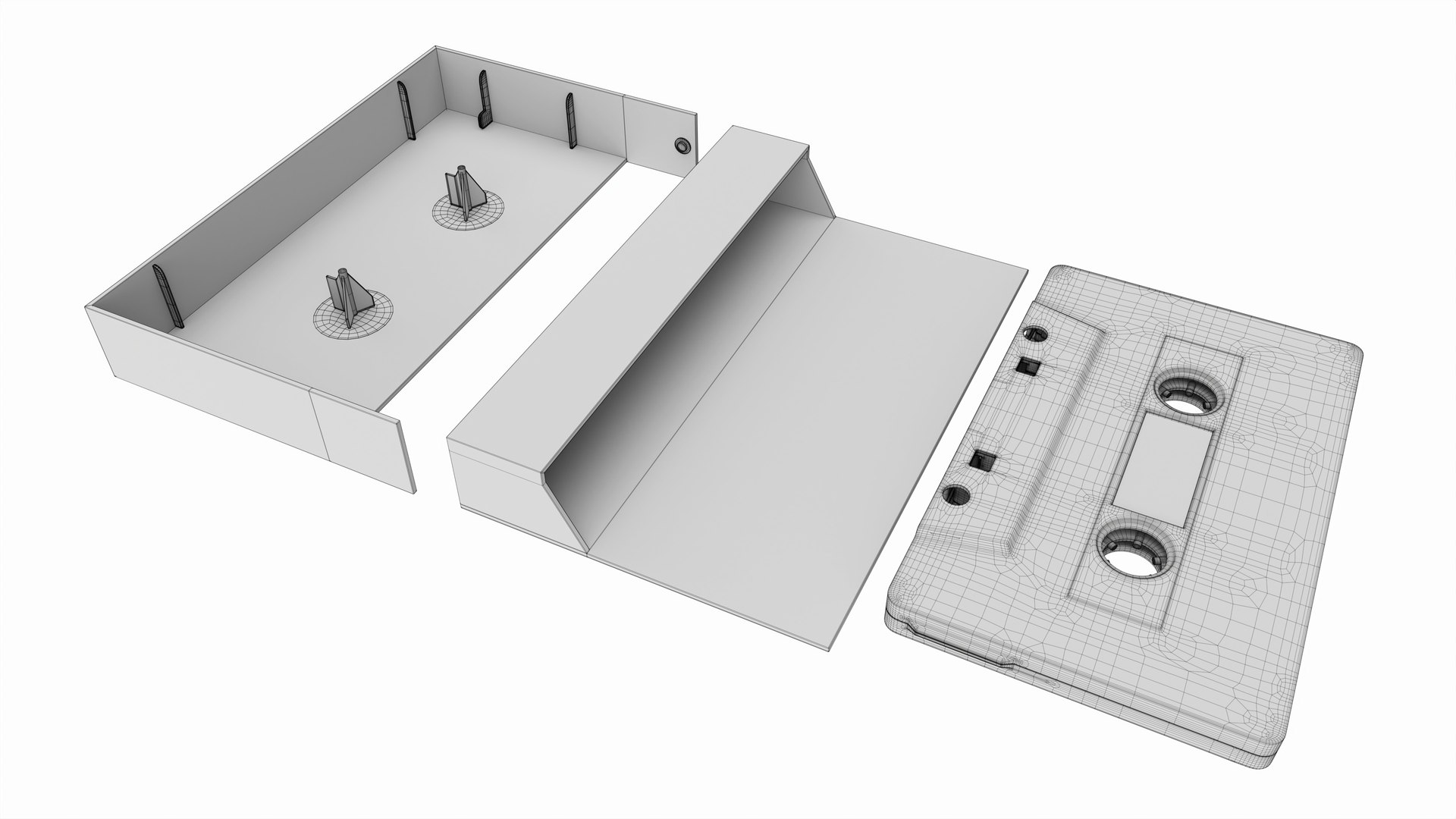 Audio Cassette With Cover 01 3D - TurboSquid 2195560