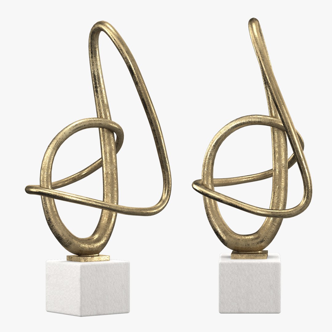 Hoop Sculpture Gold 3D - TurboSquid 1982614