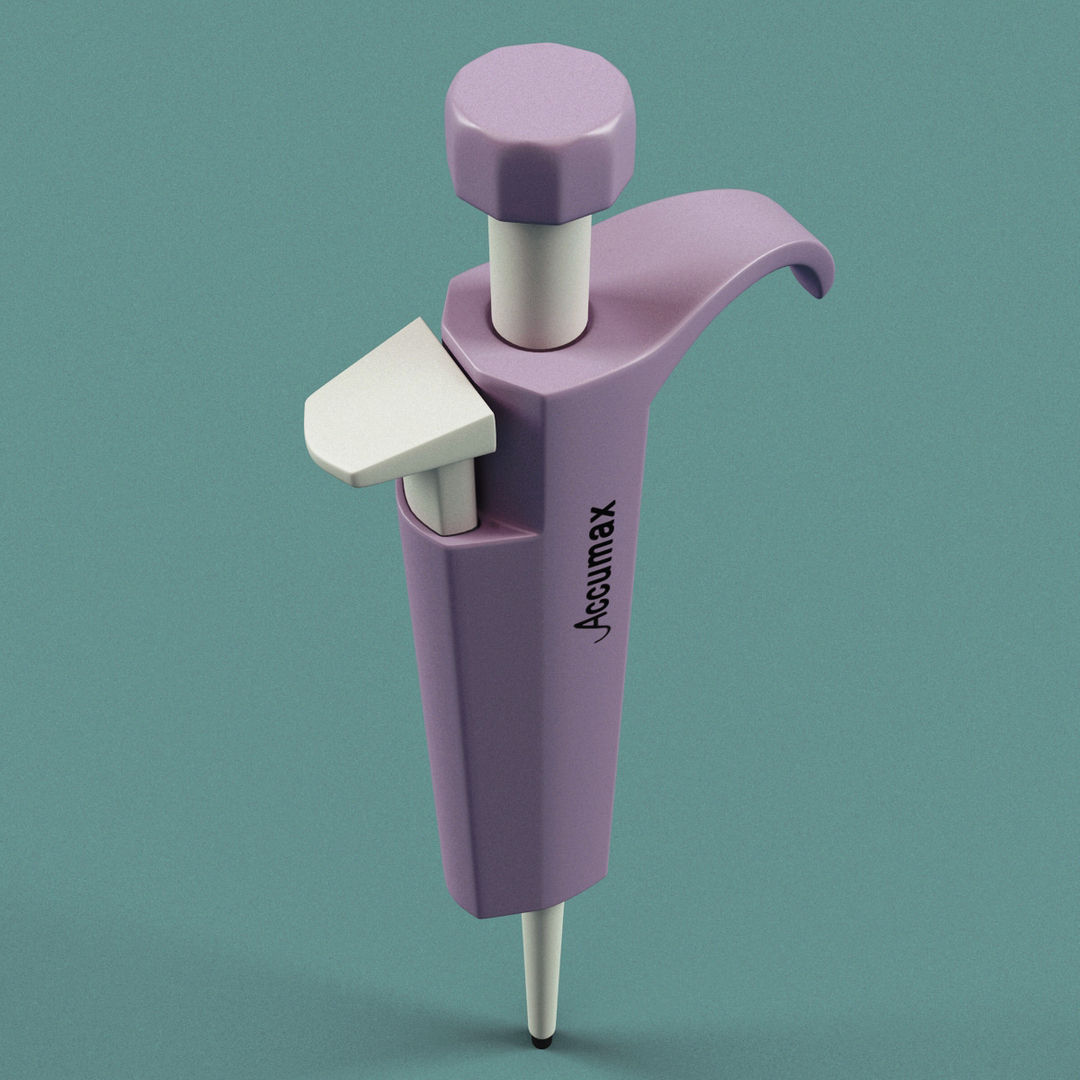 autoclavable pipette accumax v2 3d model