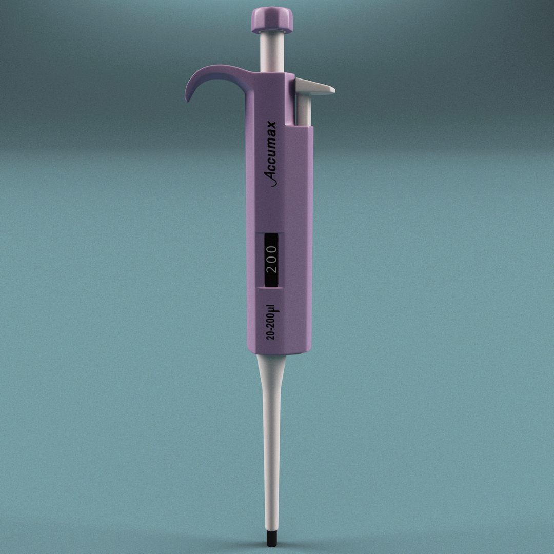 autoclavable pipette accumax v2 3d model