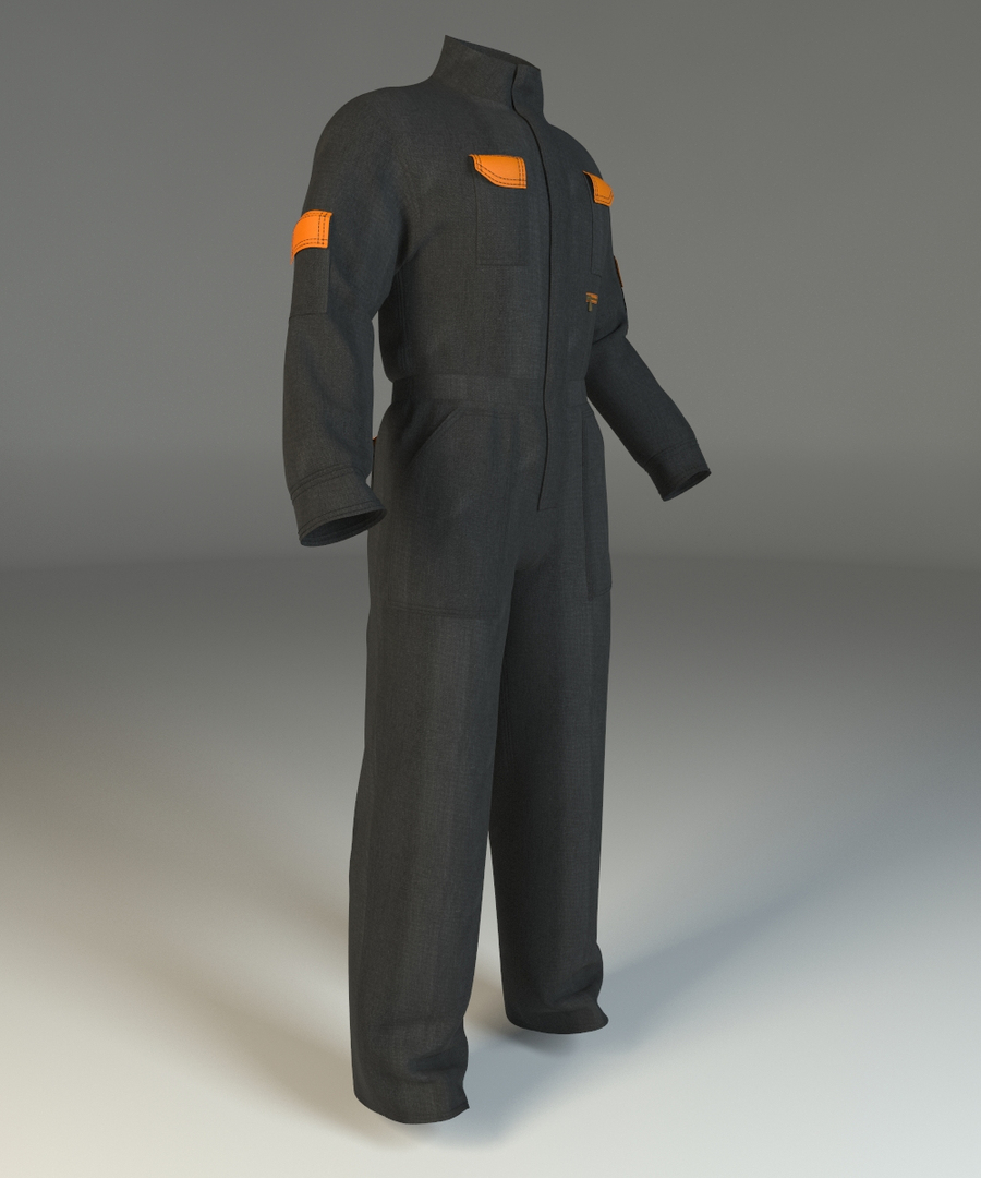 3d overalls model