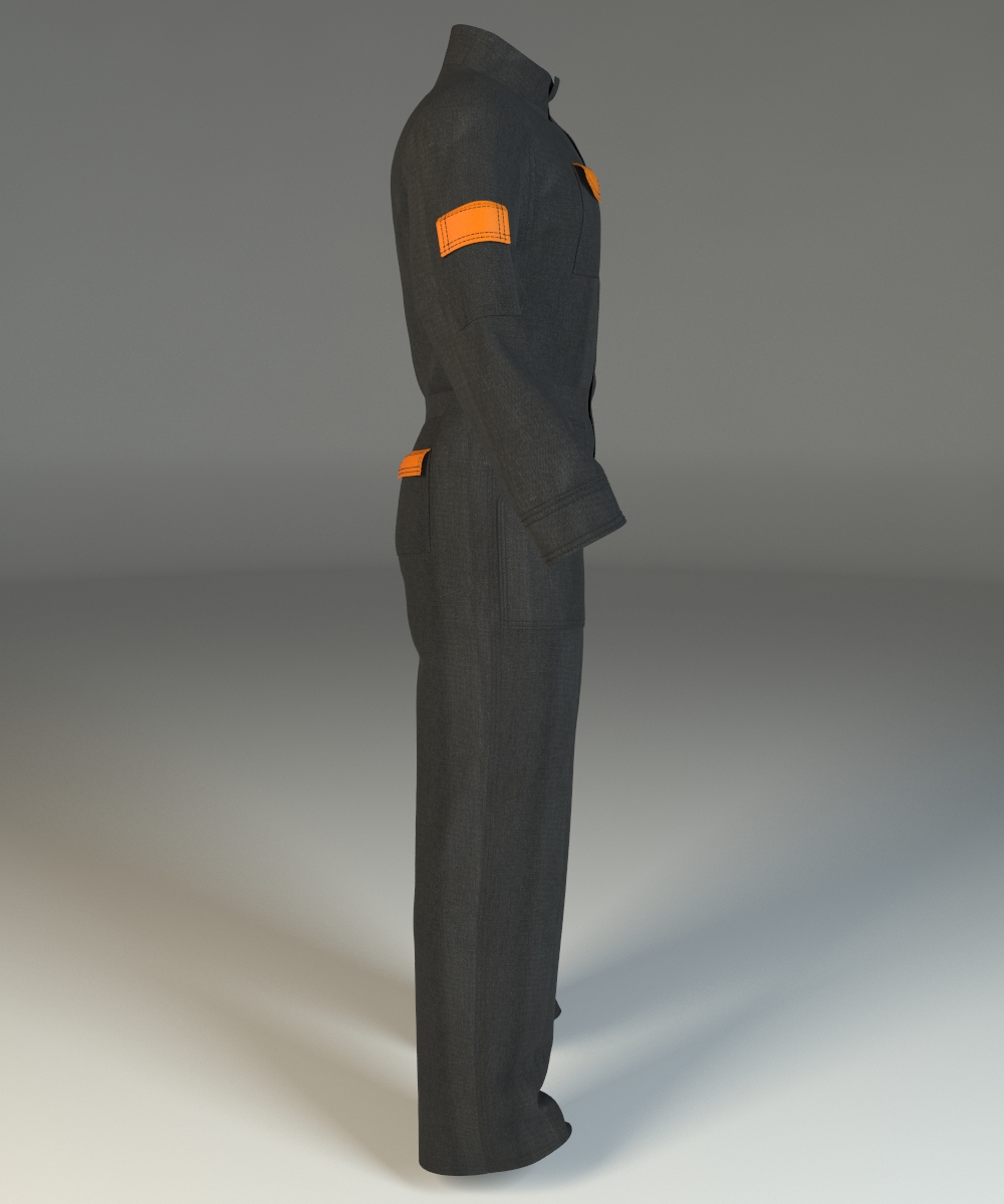 3d overalls model