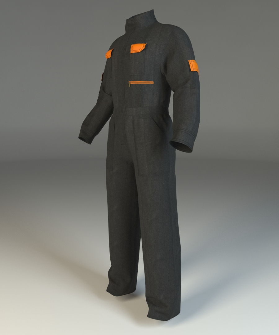 3d overalls model