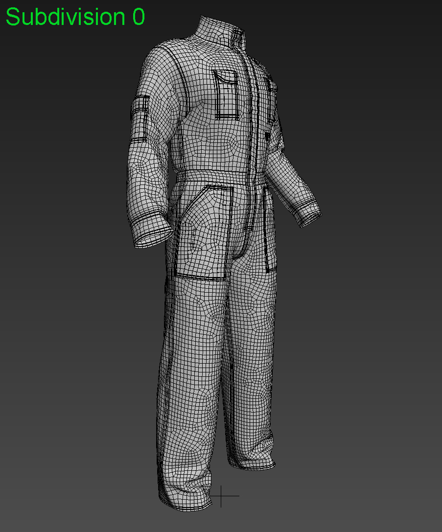 3d overalls model
