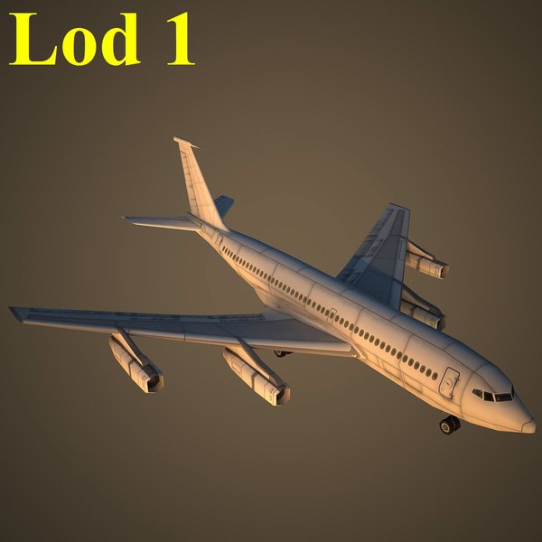 3d boeing 720 model