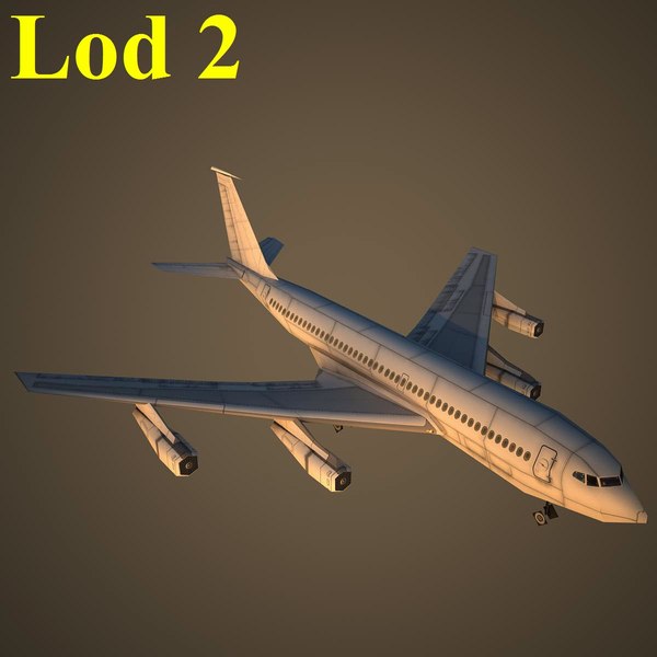 3d boeing 720 model