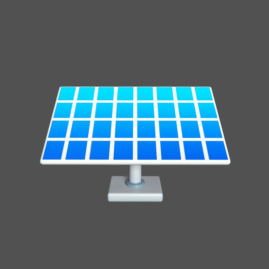 3D Cartoon Solar Panel - TurboSquid 2209325