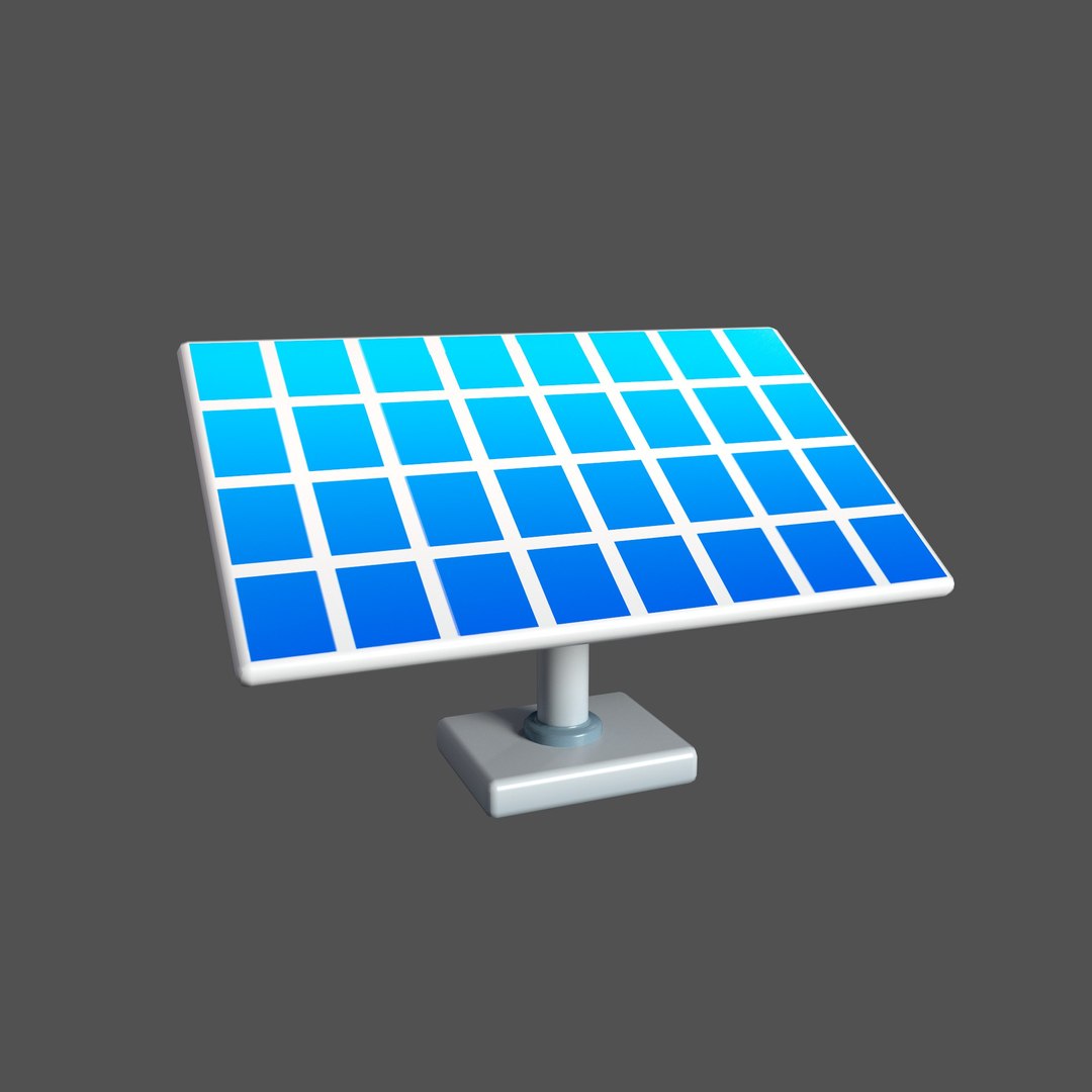 3D Cartoon Solar Panel - TurboSquid 2209325