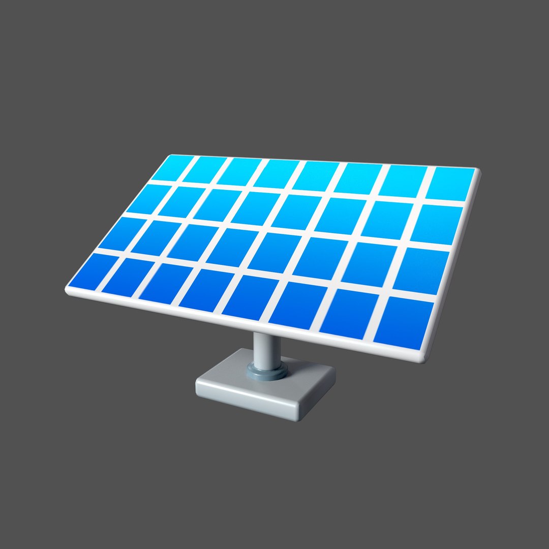 3D Cartoon Solar Panel - TurboSquid 2209325