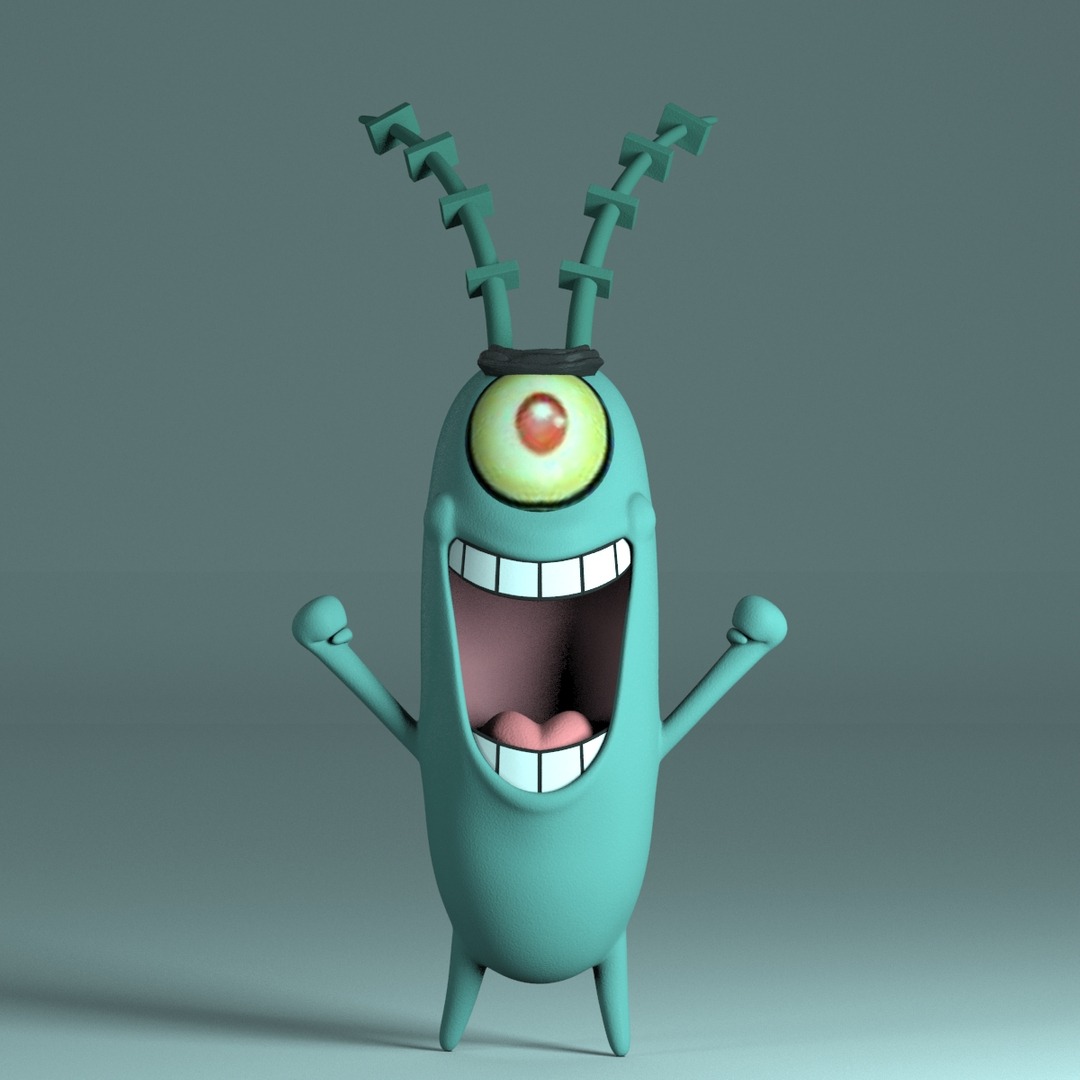 Character Plankton 3D Model - TurboSquid 1201018