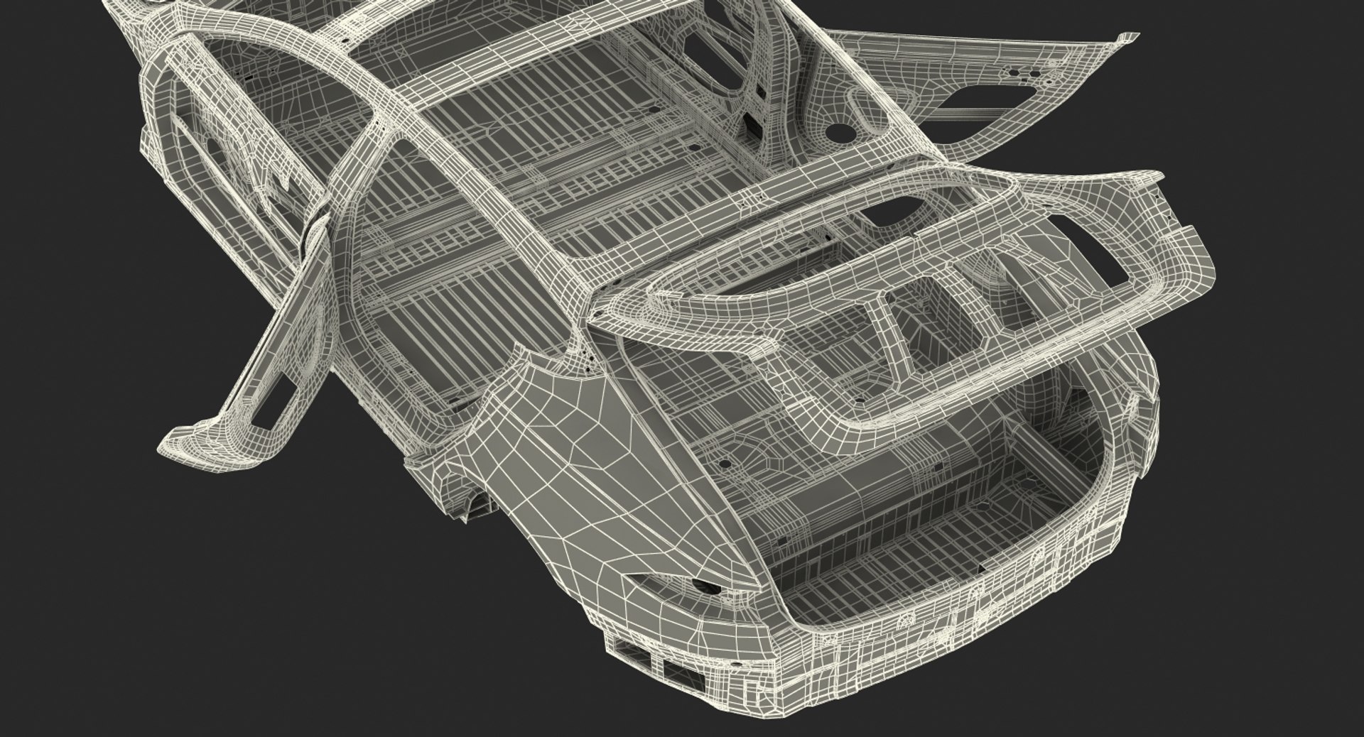 Tesla S Frame Rigged 3d Max