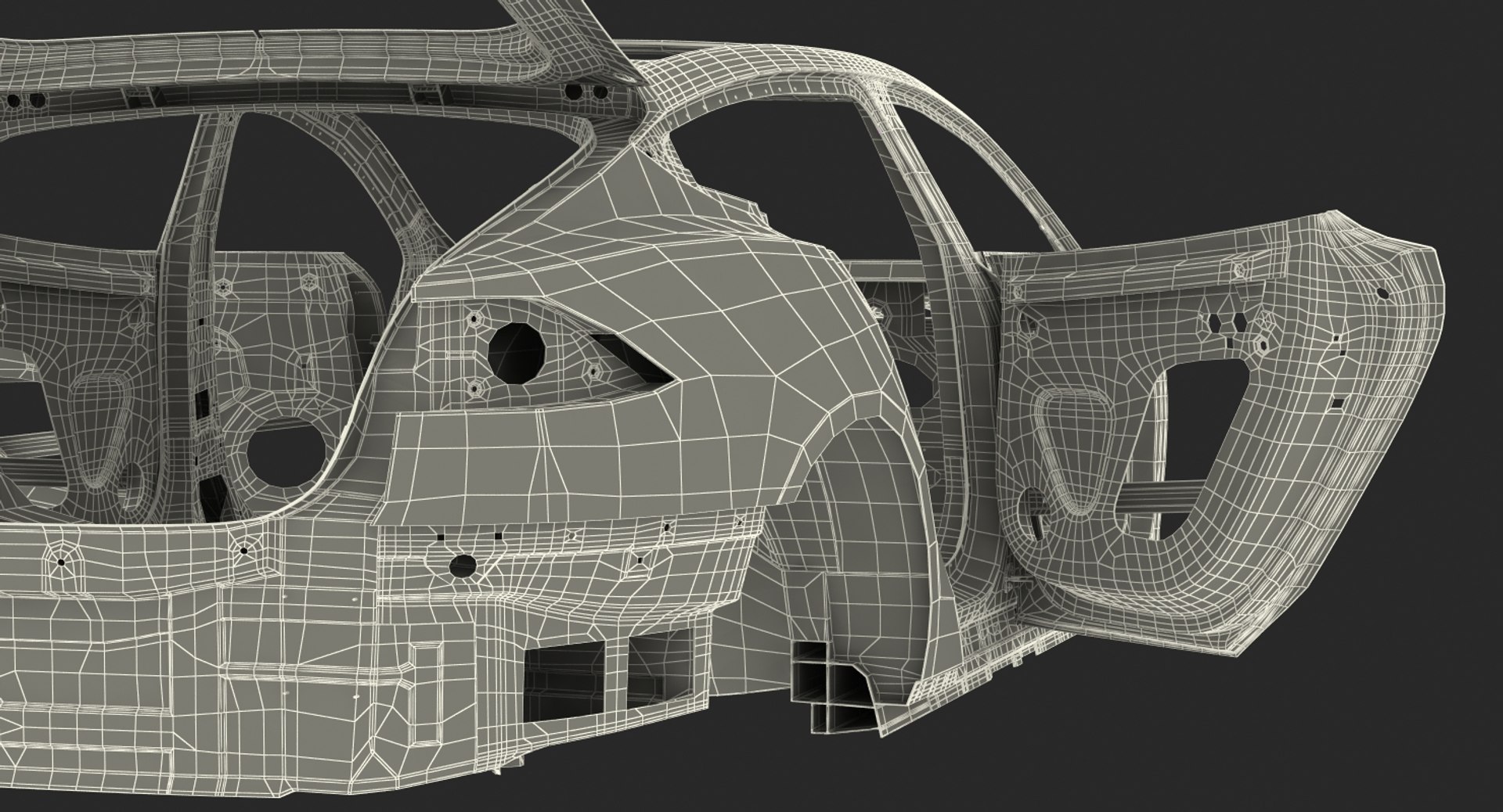 Tesla S Frame Rigged 3d Max
