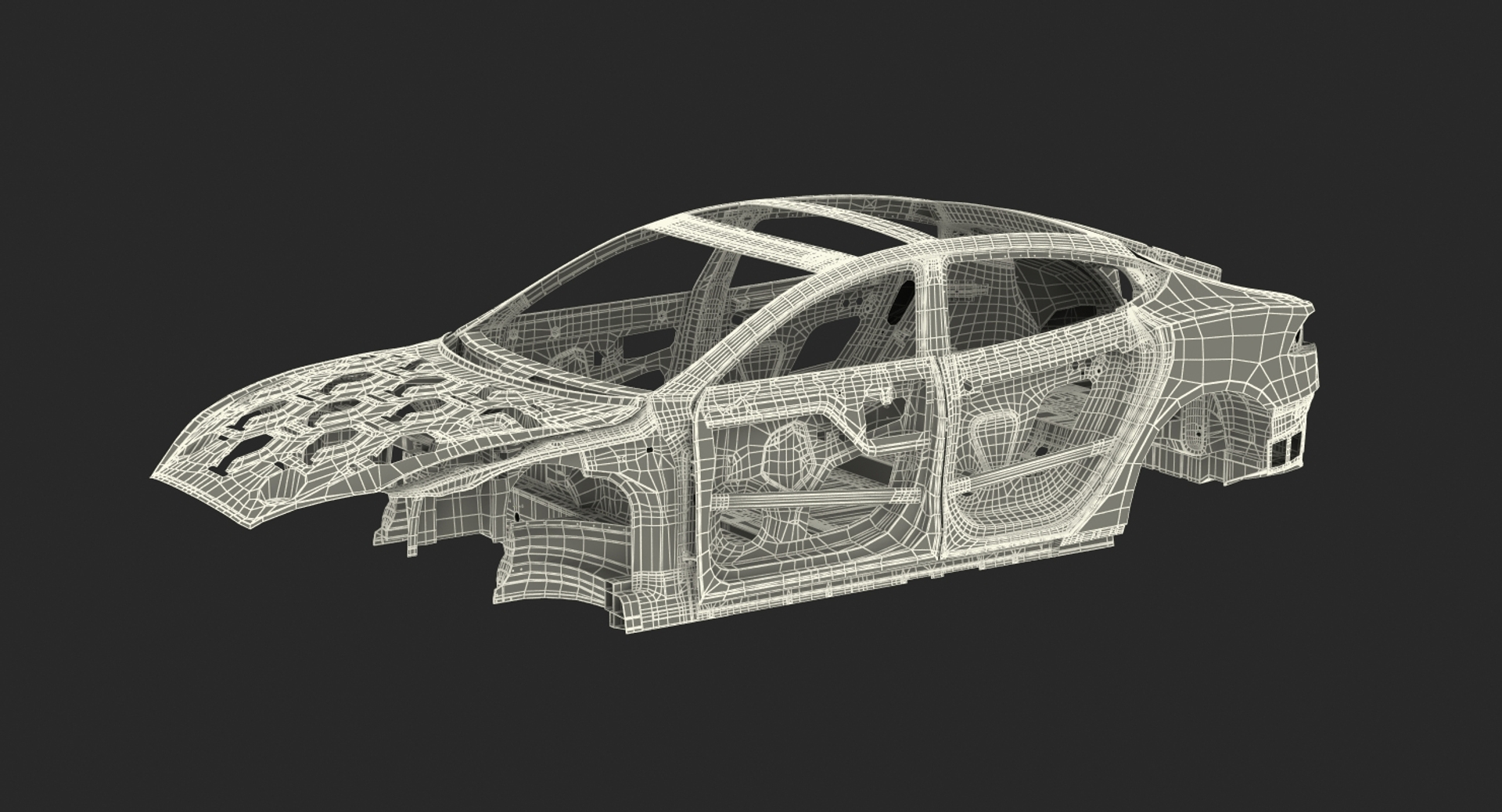 Tesla S Frame Rigged 3d Max