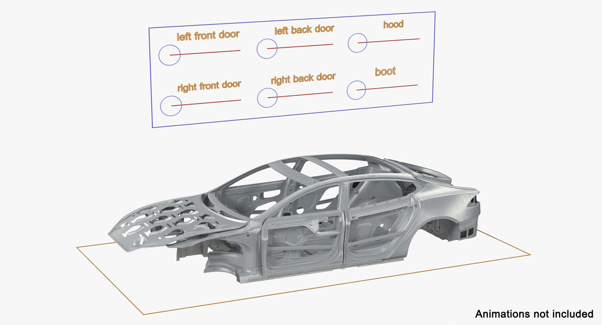 Tesla S Frame Rigged 3d Max