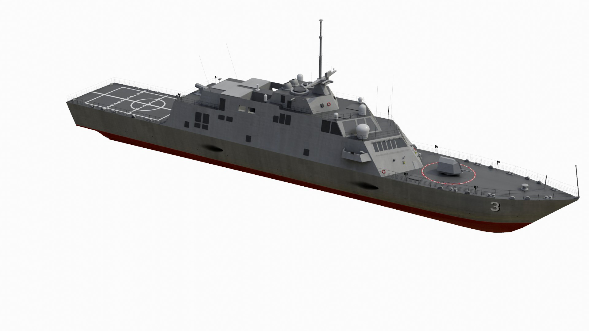 3d Model Uss Fort Worth Lcs-3